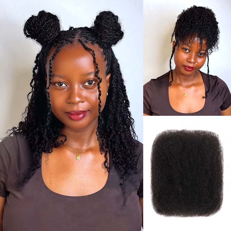 QVR Afro Kinky Brazilian Human Hair Bulk for Twists – QVR Hair
