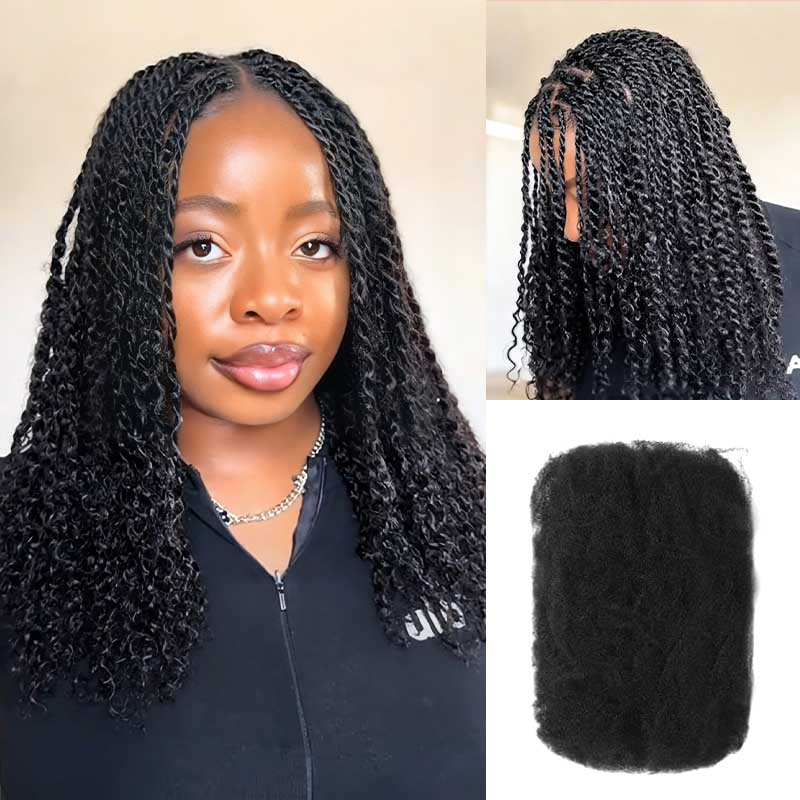 QVR Afro Kinky Brazilian Human Hair Bulk for Twists – QVR Hair