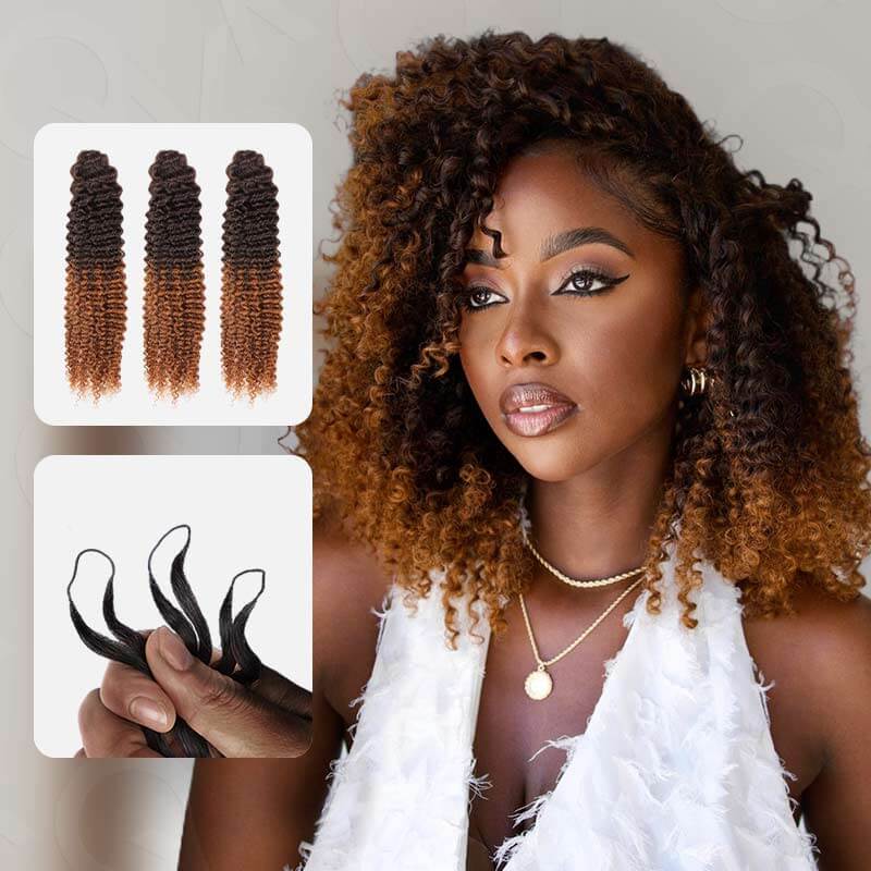QVR T2/30 Small Kinky Curly Crochet Hair Extension – QVR Hair