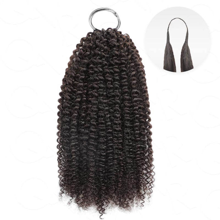 QVR Natural Black Afro Kinky Curly Crochet Hair Extensions – QVR Hair