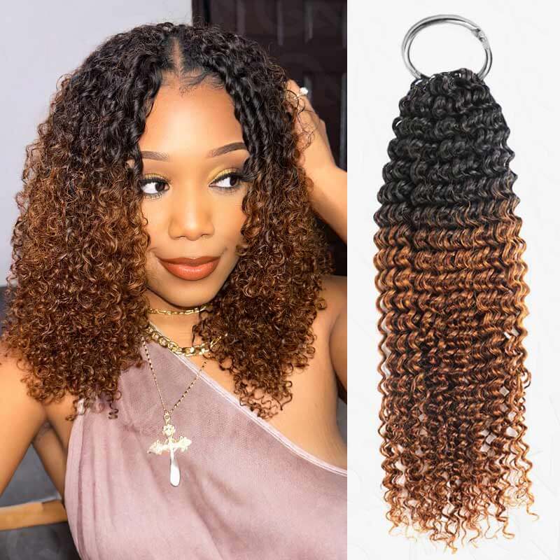 $100 Off Member Sale | #T1B/30 Crochet Hair Small Kinky Curly Machine ...